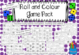 Roll and Colour Game Pack | Teaching Resources