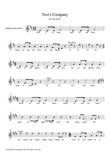 Times Table Songs - Tuning The Tables | Teaching Resources