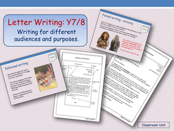 Letter Writing (Years 7 and 8) by johndayus1 | Teaching Resources