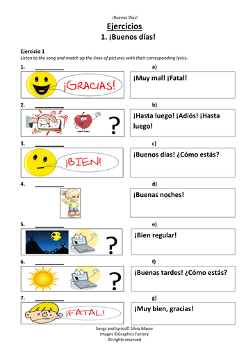 ¡Buenos días! (Song - Meetings and Greetings in Spanish) | Teaching ...