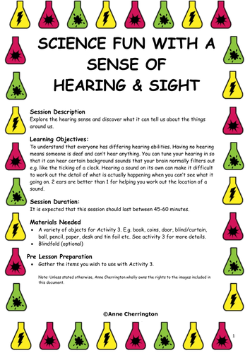 KS1 & KS2 - Science Lesson Plans(x3) - Senses Hearing, Sight, Touch ...