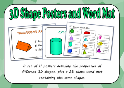 3D Shape Posters by mrs-bee - UK Teaching Resources - TES