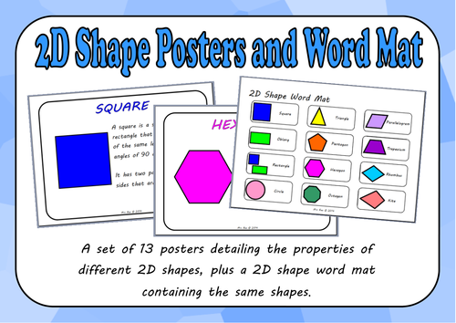 2D Shape Posters and Word Mat | Teaching Resources