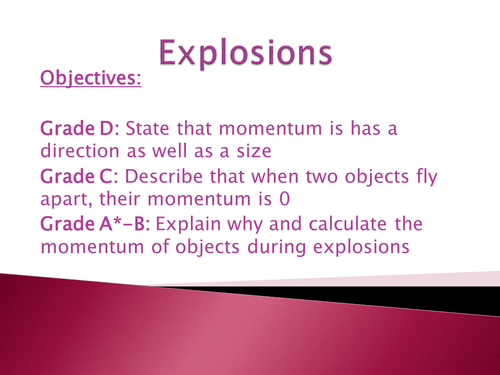 GCSE Explosions | Teaching Resources GCSE Explosions | Teaching Resources