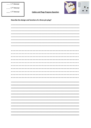GCSE Plugs and Cables | Teaching Resources