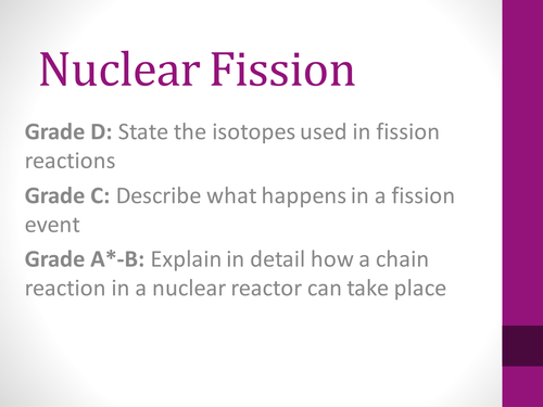 GCSE Nuclear Fission | Teaching Resources