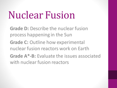 GCSE Nuclear Fusion by CatBuckle - UK Teaching Resources - TES