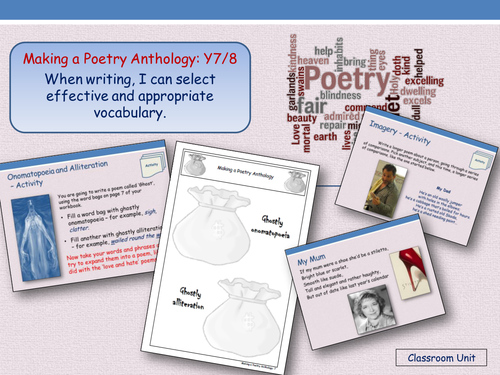 Making a Poetry Anthology (Years 7 and 8) | Teaching Resources