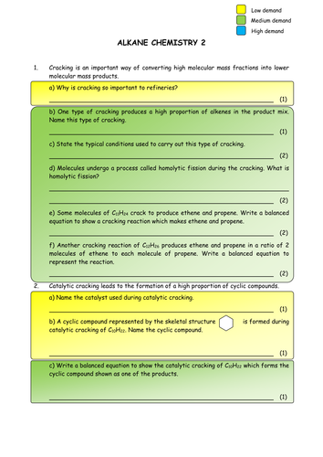 Chemistry: Alkanes | Teaching Resources
