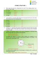 Chemistry: Atomic structure and electron arrangement | Teaching Resources