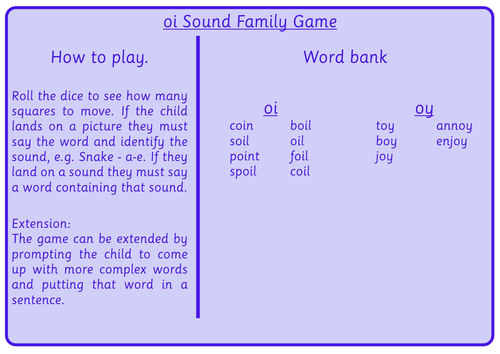 Sound family boards games | Teaching Resources
