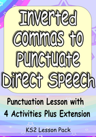 Year 3 Inverted Commas to Punctuate Direct Speech (Year 3 or KS2 Speech ...