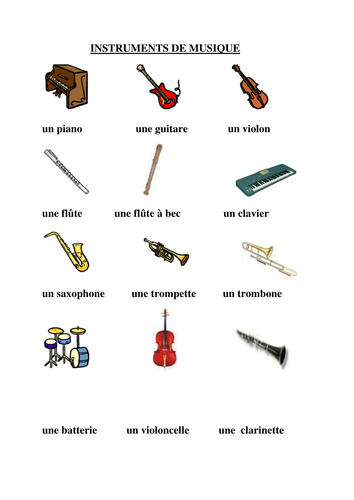 LA MUSIQUE - Session I - French - Y8 | Teaching Resources