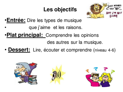 LA MUSIQUE - Session III - French - Y8 | Teaching Resources