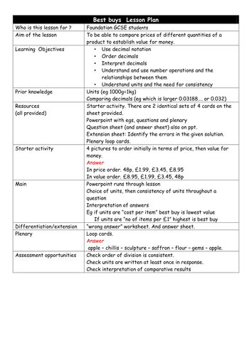 Best Buys | Teaching Resources