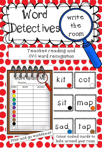 Word Detectives - a write the room activity | Teaching Resources