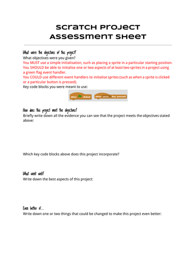 Code Lesson E1-1 Initialising a Scratch Project | Teaching Resources