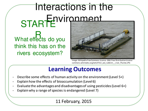 Year 7: Interactions in the Environment (Plants & Ecosystems 7.6 ...