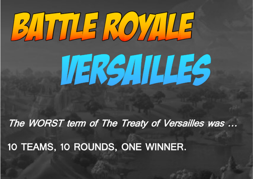 Versailles + Other Treaties - 70 Page Teaching Pack and Revision ...