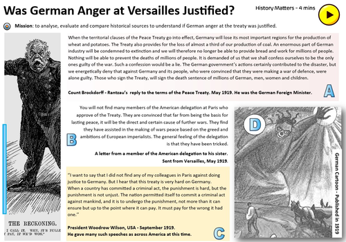 Versailles + Other Treaties - 70 Page Teaching Pack and Revision ...