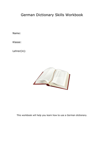 German Dictionary Skills Workbook | Teaching Resources