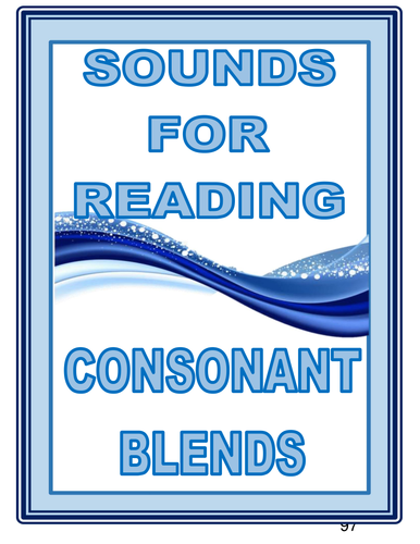 SOUNDS FOR READING CONSONANT BLENDS | Teaching Resources