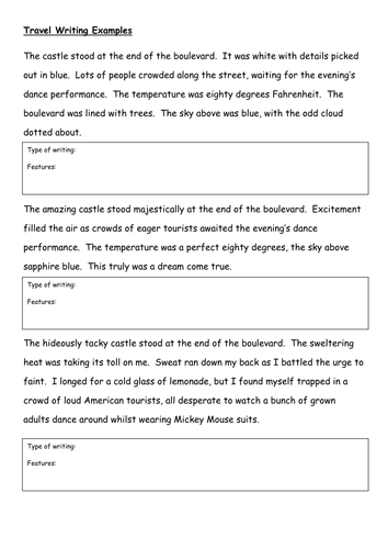 Introduction to Travel Writing | Teaching Resources