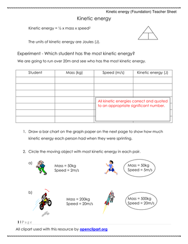 Kinetic energy Lesson | Teaching Resources