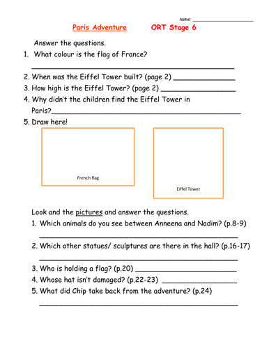 Stage 6. Oxford Reading Tree. Comprehension worksheets. by kuknunn ...