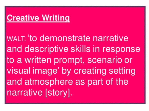 Creative writing 3: setting & atmosphere | Teaching Resources