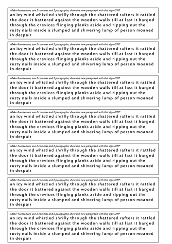 creative writing 5; crafting paragraphs | Teaching Resources