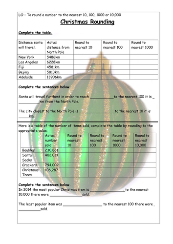 Complete Lesson - Year5 Maths - Christmas Rounding | Teaching Resources