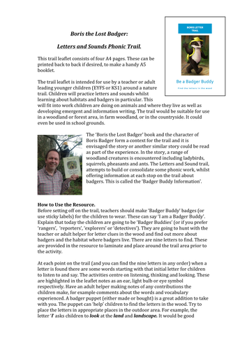 Boris The Lost Badger Letters and Sounds Nature Trail | Teaching Resources