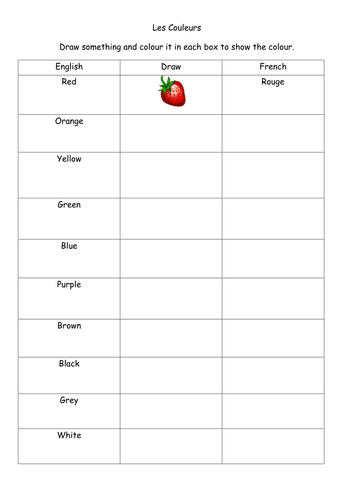 Les Couleurs | Teaching Resources