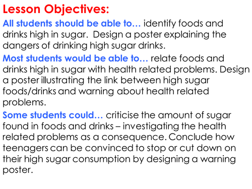 Cover Lesson - Rethink your drink sugar | Teaching Resources