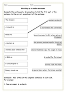 Christianity - Visiting a Place of Worship - Church, Flash cards ...