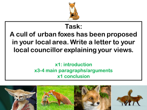 Formal Letter Exam Preparation: Arguing For or Against a Fox Cull ...