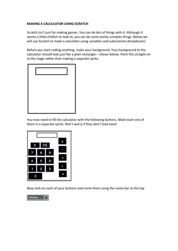 Creating a Calculator in Scratch | Teaching Resources
