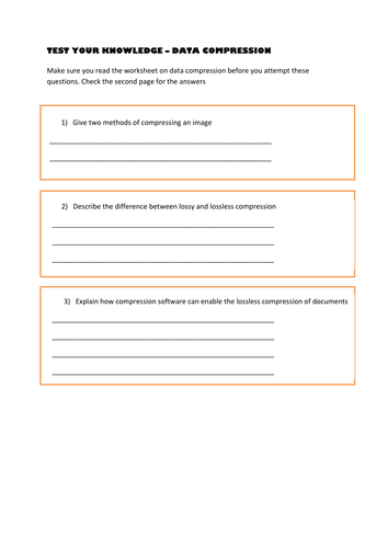 Data Compression | Teaching Resources