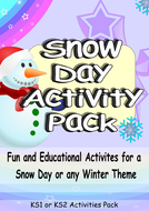 Snow Day or Winter Theme 10 Activity Pack. Engaging and Educational ...