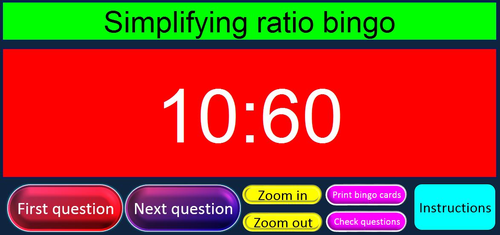 Ratio bingo | Teaching Resources