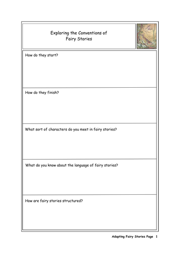 Adapting Fairy Stories (Years 9 and 10) | Teaching Resources