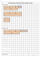 Solving Linear Equations using the Bar Method | Teaching Resources