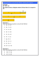 Solving Linear Equations using the Bar Method by ianmckenzie | Teaching ...