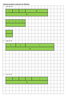 Solving Linear Equations using the Bar Method by ianmckenzie | Teaching ...