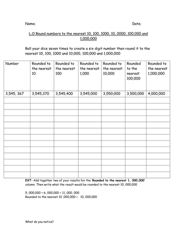 Rounding whole numbers to one million | Teaching Resources