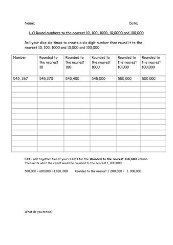 Rounding whole numbers to one million | Teaching Resources