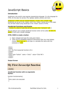 JavaScript Helpsheets | Teaching Resources