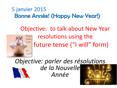 The Future tense "I will" and New Year Resolutions | Teaching Resources