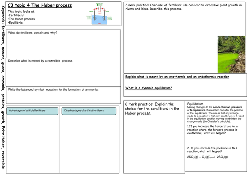 Edexcel 2011 Chemistry C3 topic 4 revision placemat | Teaching Resources